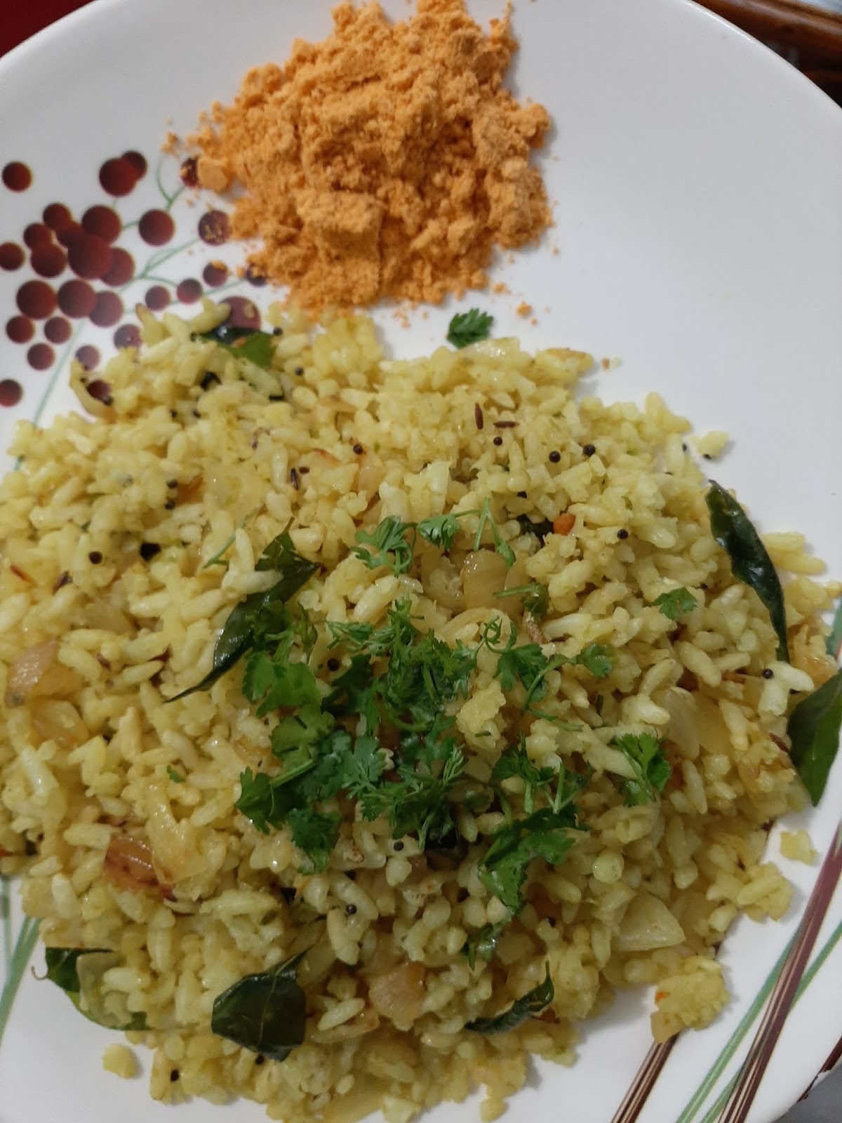 Borugula Tiruvatha or Ugani (Murmura or Puffed rice upma)
