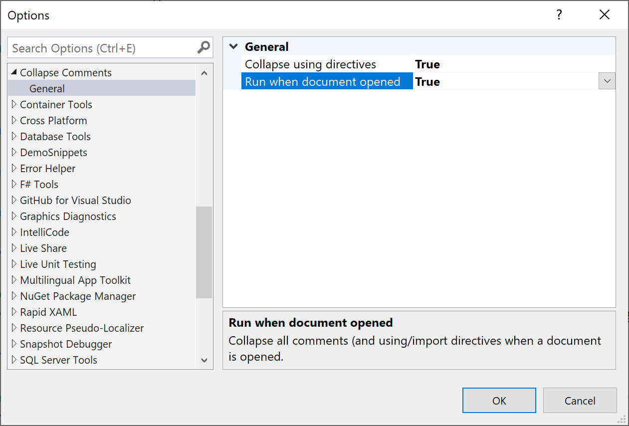 Automatically Collapse Code Comments When Opening A Document ~ Matt Lacey