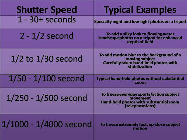 Sophie Elizabeth Lynch: Camera Exposure: Aperture, Shutter Speed and ISO