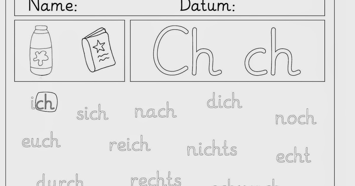 Lernstübchen: Arbeitsblätter zum Ch - ch