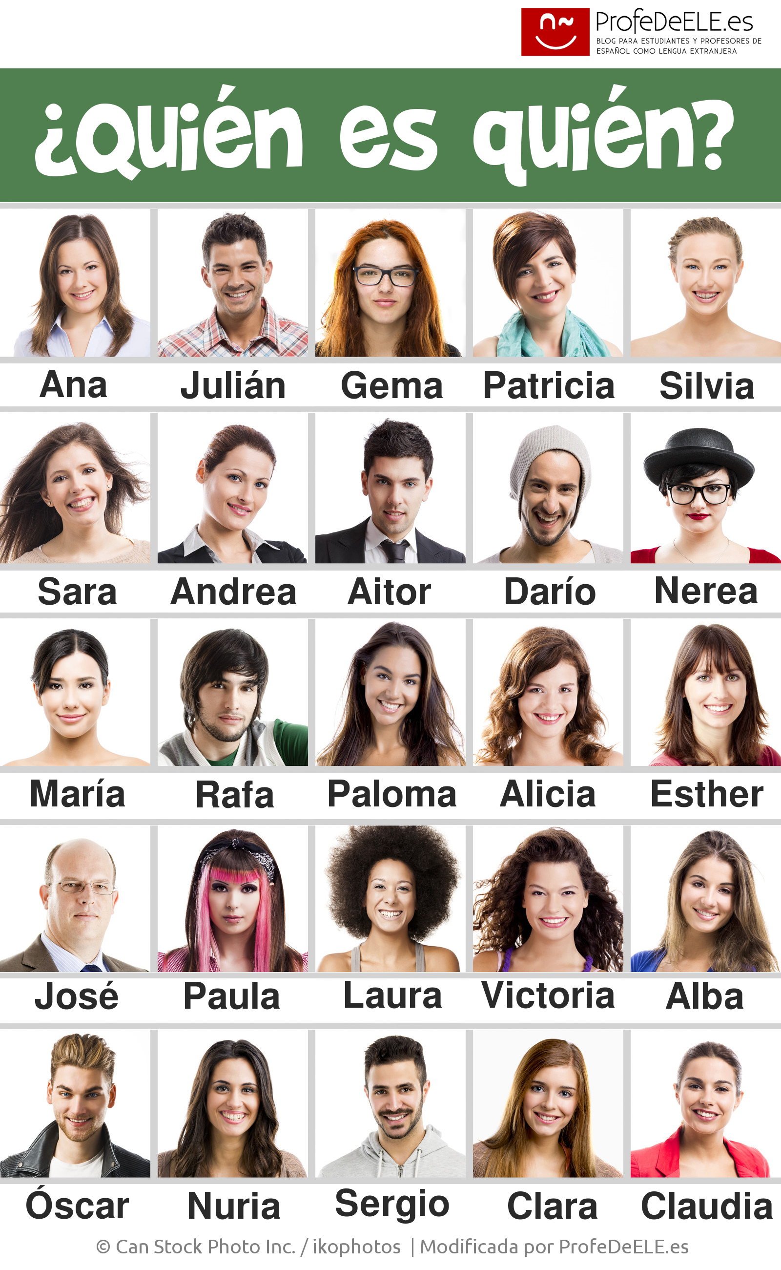 Les quichotteries de Delphine: Juego ¿Quién es quién?