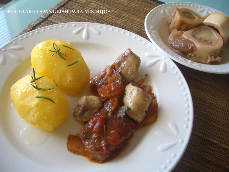 Recetario Spanglish para mis hijos: Bifes de res al caracú (tuétano)