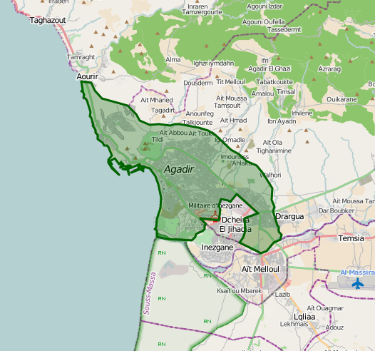 Commune Urbaine d'Agadir - Maroc Maps