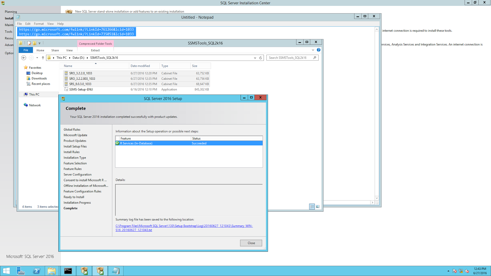 Good Data = Good Business: Setup and Configuer R Services in SQL 2016