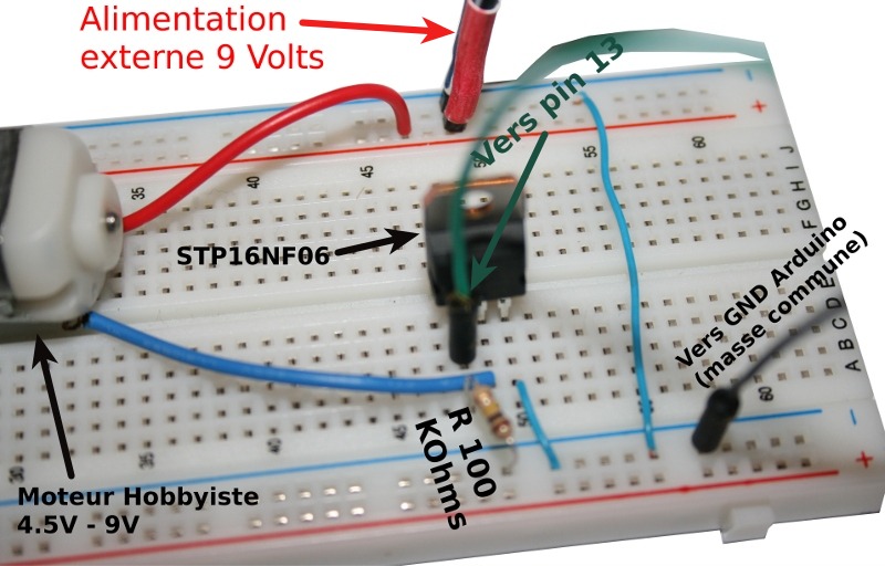 Commande Moteur avec Transitor MOSFET - MCHobby - Le Blog