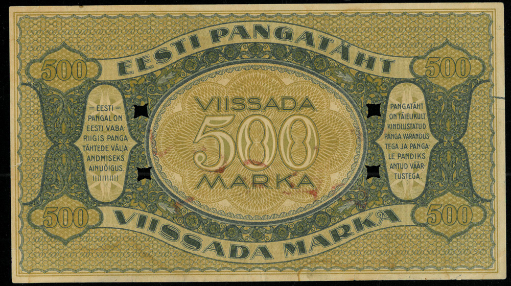 Estonian 500 Marka banknote 1921|World Banknotes & Coins Pictures | Old ...