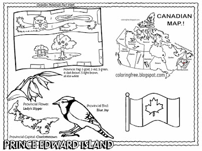 Prince Edward Island Flag Coloring Page Sketch Coloring Page