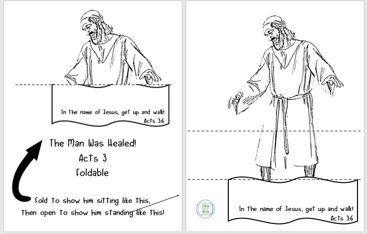 Lame Man Walks Coloring Pages