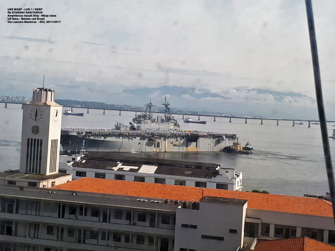 Santos Shiplovers: USS Wasp - LHD 1 / NEBP, Berthing Rio de Janeiro ...