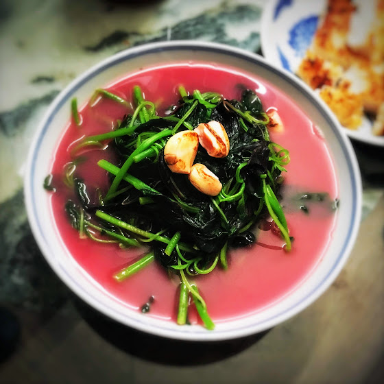 Chinese Amaranth Soup 紅莧菜湯 | Chinese Recipes at TheHongKongCookery.com