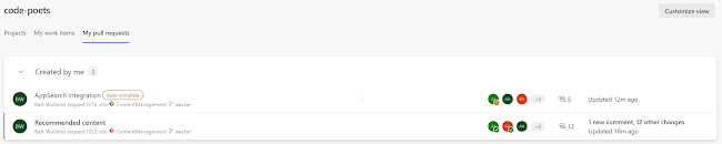 Azure DevOps - My Pull Requests