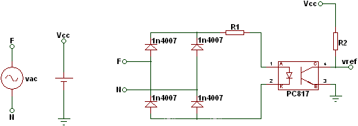 Detector de cruce por cero con optoacoplador