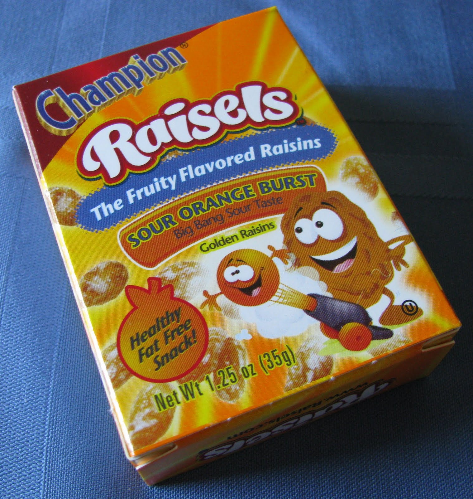 Corrie Food: Not-Yet-On-the-Shelves Sour Orange Burst Raisels