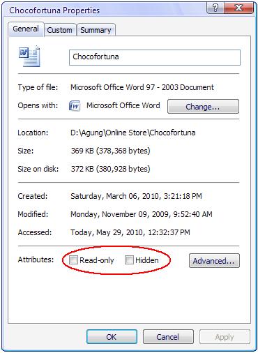 Menormalkan Hidden File Dengan Attrib | Pengen Nulis Aja