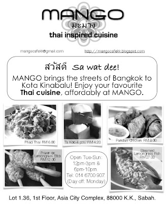 MANGO-thai inspired cuisine: 15 July- Daily Express Newspaper, Sabah