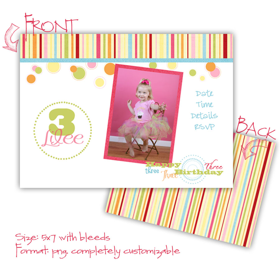 For the love of all things digital: Freebie - Birthday card template 5x7