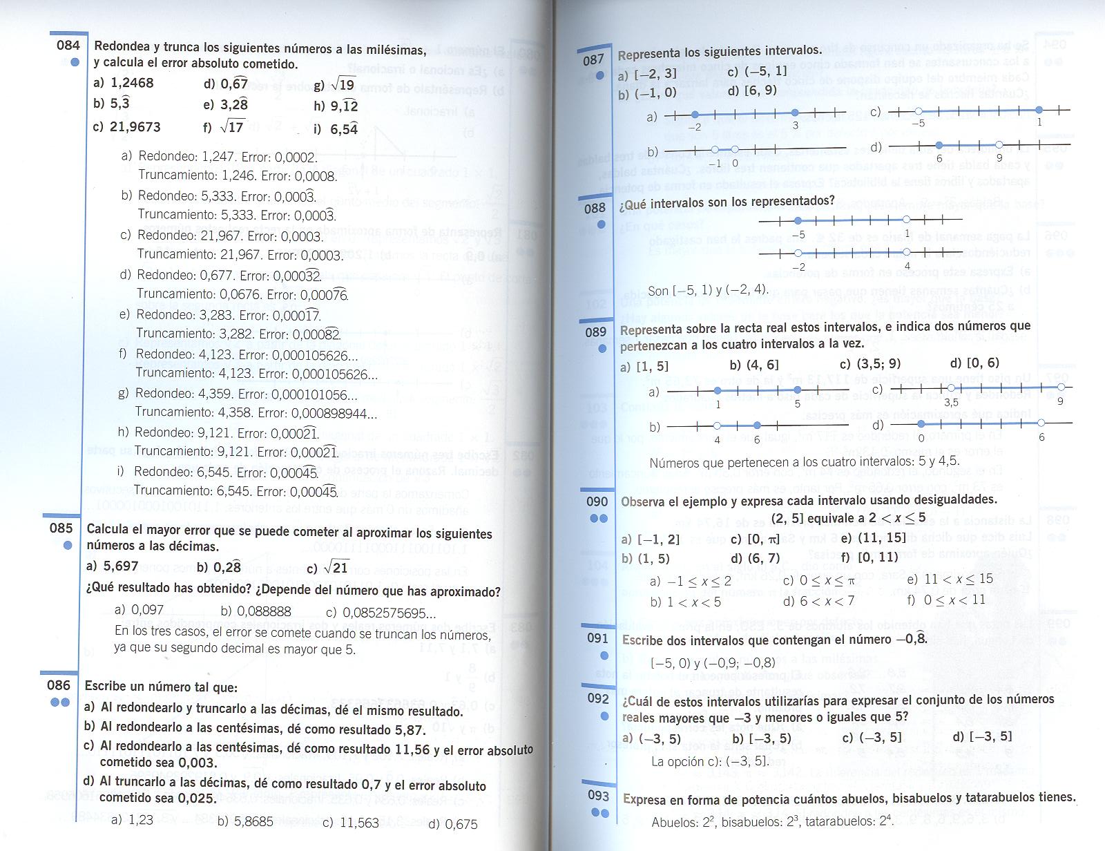 Matemáticas y... lo que caiga: Números reales: ejercicios y soluciones