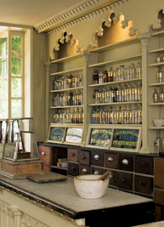 we live vintage: French Apothecary Office+ Creative Home Lab