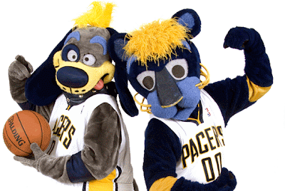 NBA Basketball Mascots: Indiana Pacers Boomer and Bowser Pictures