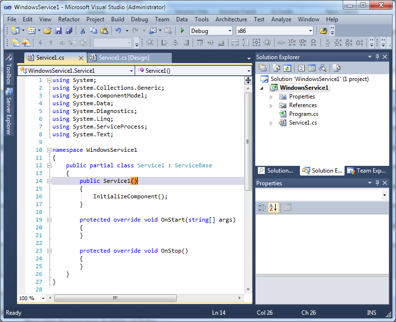 The Curly Brace: How To Create a C# Windows Service Application