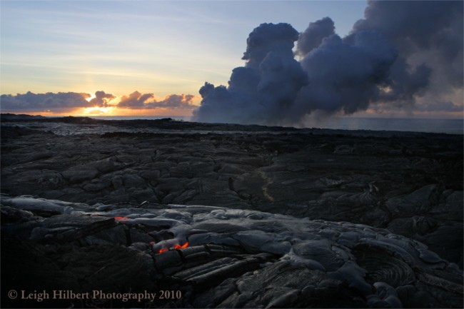 HAWAIIAN LAVA DAILY: ~ Partial lava bench collapse YouTube video