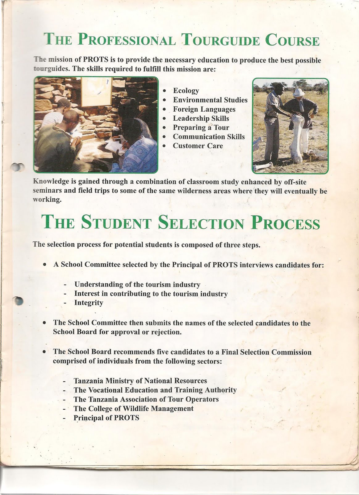 Professional Tour Guide School: 312. The Friends of PROTS.