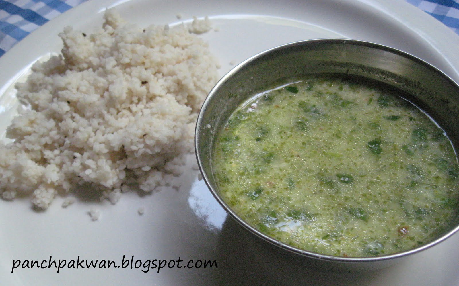 Panch Pakwan: Varayche Tandul and Shengachi Amti/ Kadhi (Semo Rice and ...