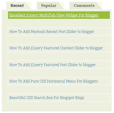 Great MultiTab View Widget For Blogger | Blogger Tips and Tricks