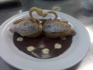 Christine's Pastry Blog: Day 15: Paris Brest, Profiteroles, Cygnes (Swans)