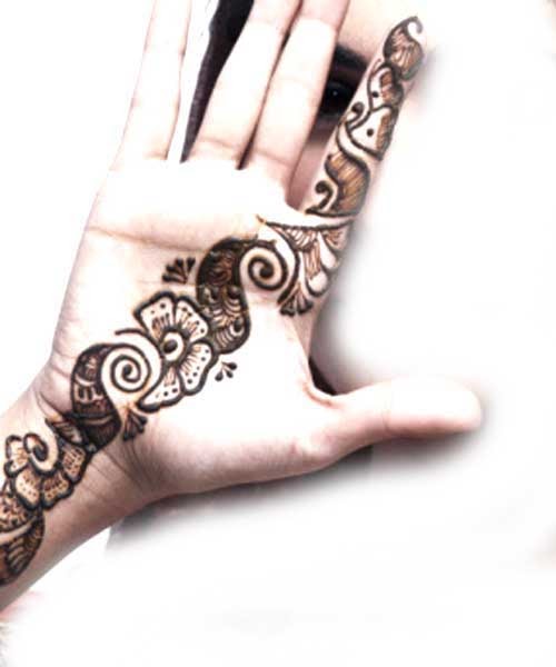 Single Line Mehndi Designs Hands - Design Talk