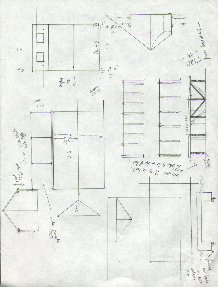 Kampfgruppe Karcuss: Pencil plans for various ideas in progress