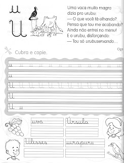 Meus Trabalhos Pedagógicos ®: Caligrafia - Letra U