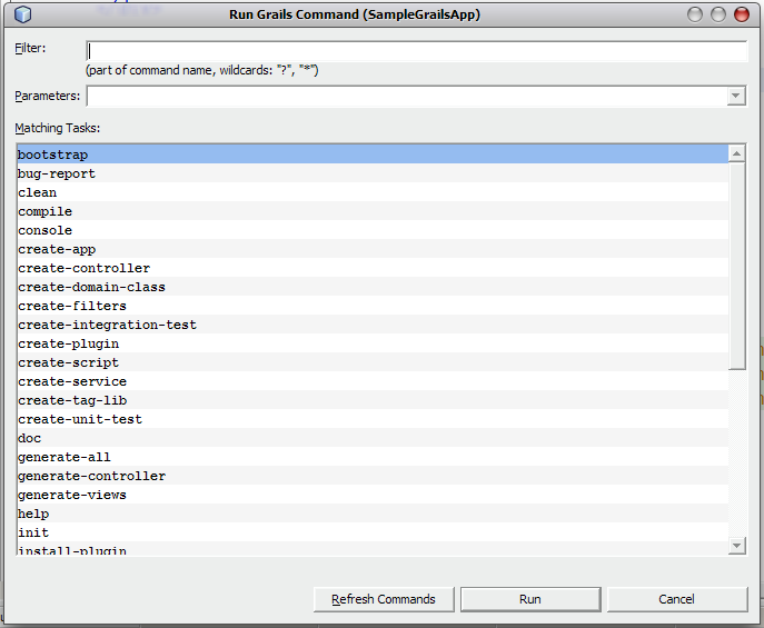 Running Grails Commands In Netbeans Messages From Mrhaki