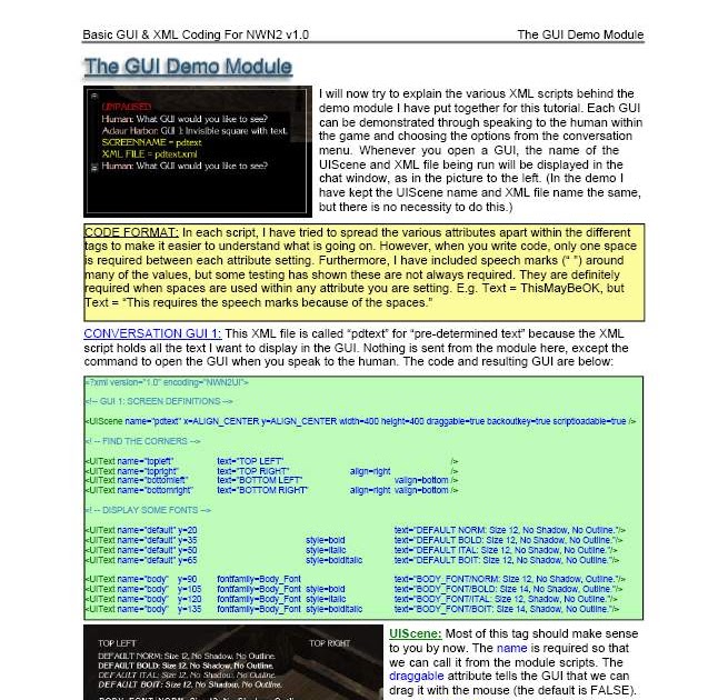 The World of Althéa: The NWN2 XML & GUI Tutorial