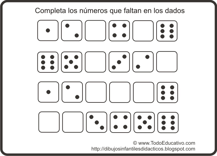 Imagenes de dados para colorear - Imagui