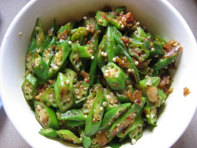 RESEPI NENNIE KHUZAIFAH: Kacang bendi goreng belacan