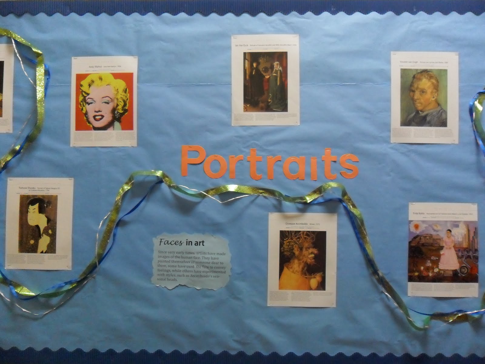 draw, paint, and cut: Bulletin Board: Portraits