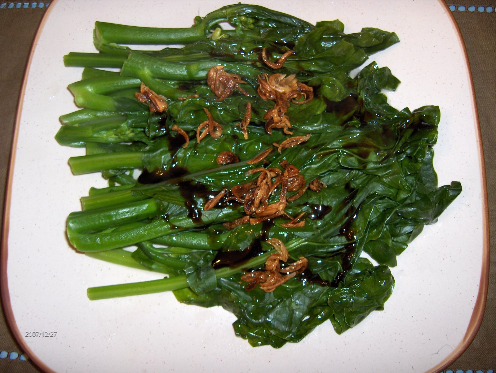 Little Bellevue Kitchen: Chye Sim with oyster sauce