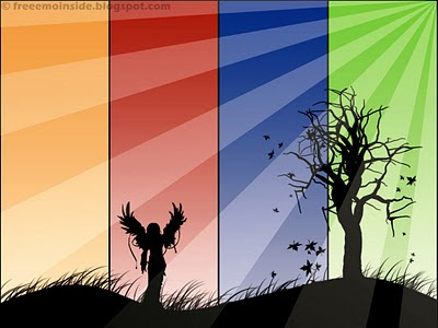 Free Emo wallpapers: EMO Angel standing in front of tree