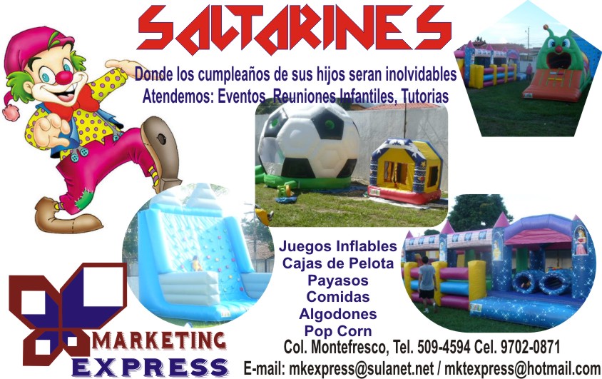 Marketing Express: SALTARINES PARA TUS FIESTAS