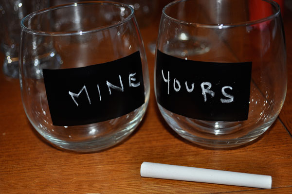 Alaska Crafter: 2 In 1: Chalkboard Glass & Mustache Glass Tutorial