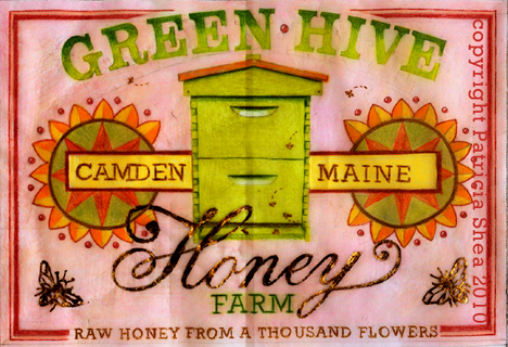 patternpatisserie: My Green Hive Honey Farm Label Design