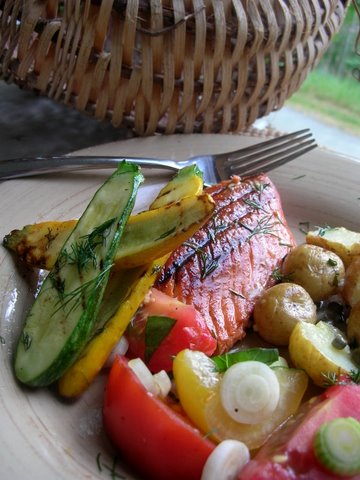 more than burnt toast: Maple Grilled Salmon for the Launch of the Very ...