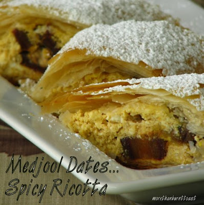 more than burnt toast: Medjool Date and Spiced Ricotta Strudel