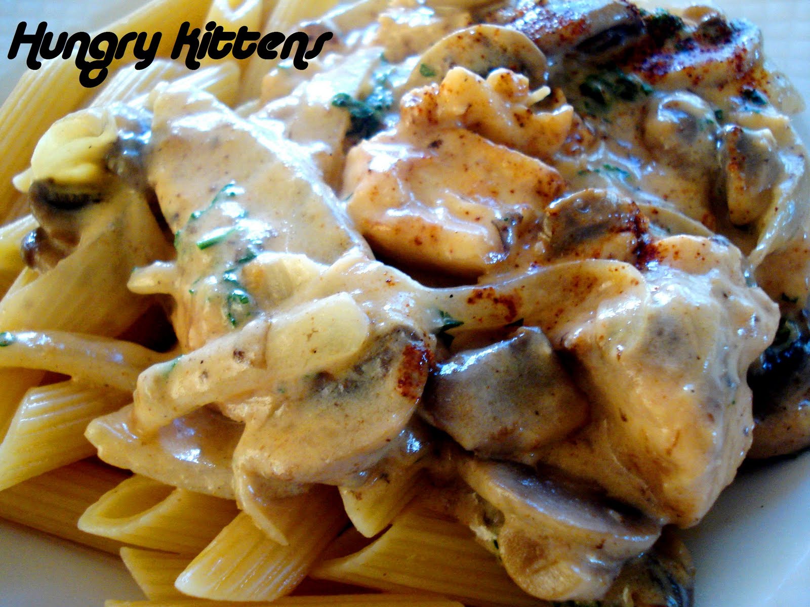 Hungry Kittens: Chicken Stroganoff with Pasta