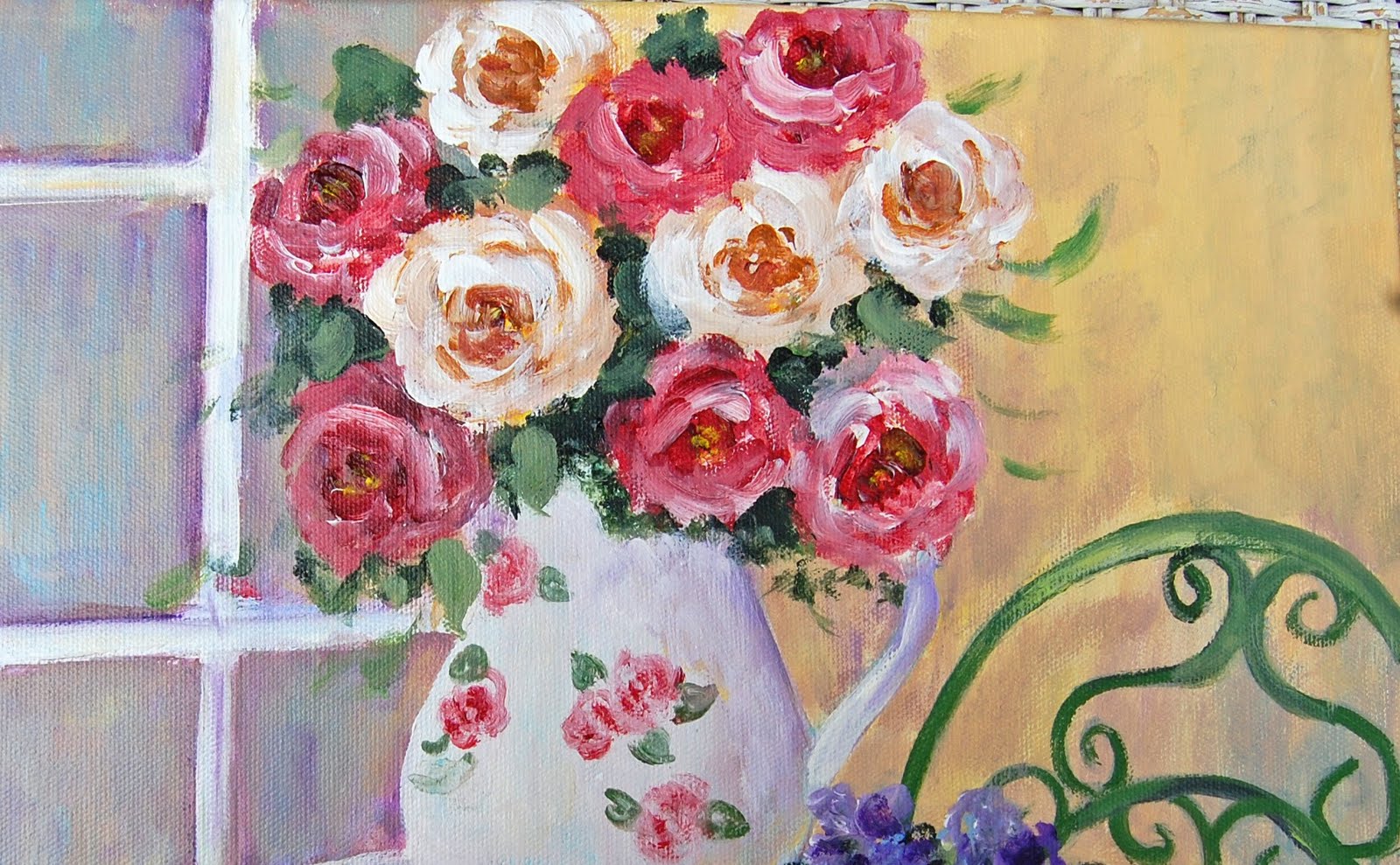 My Painted Garden: Painting Pink Roses
