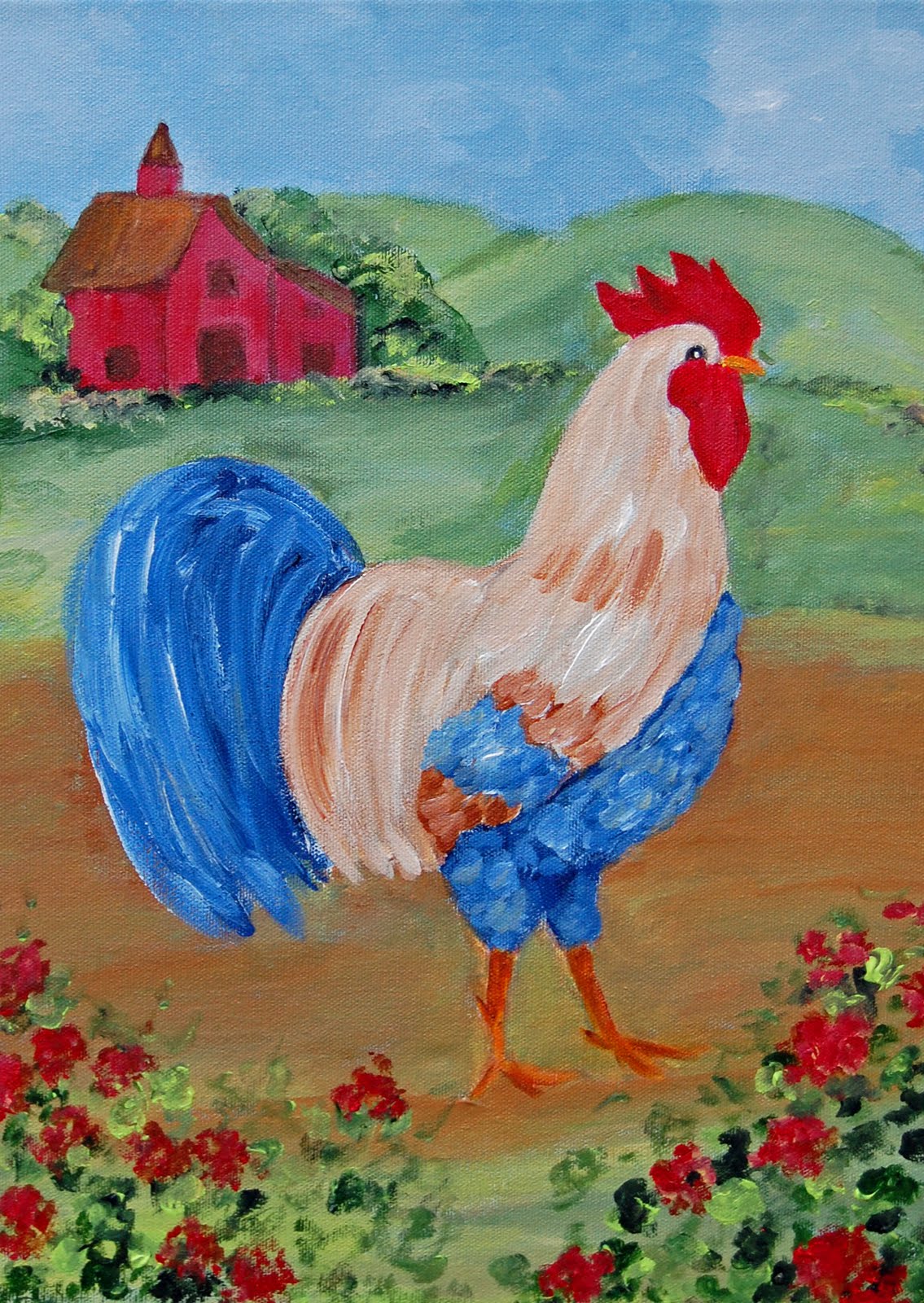 My Painted Garden: Let's Paint a Rooster