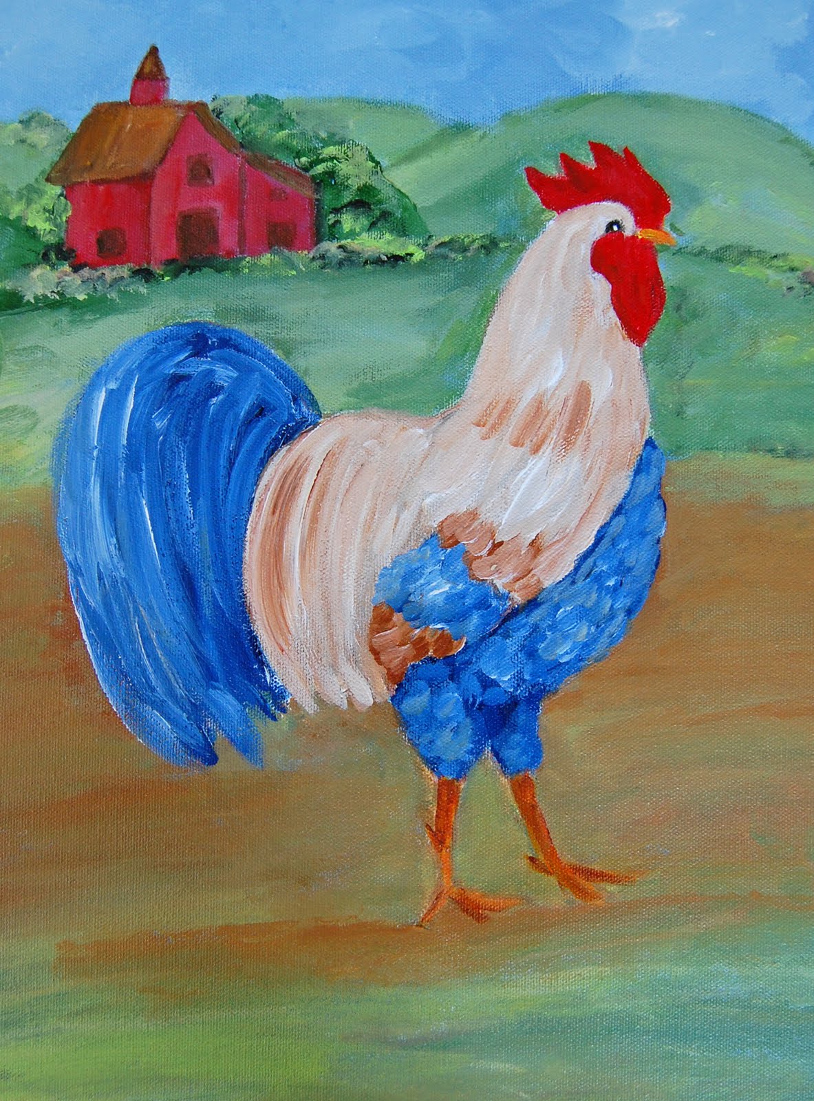 My Painted Garden: Let's Paint a Rooster