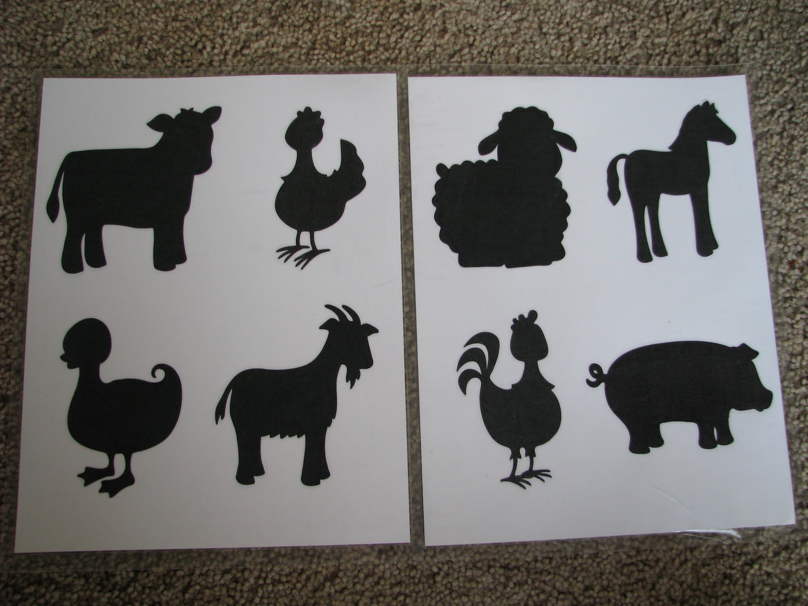 Mommy's Little Helper: Farm Animal Silhouette Matching Game