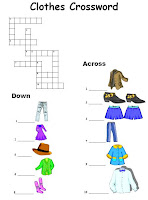 Teens 1: Clothes Crossword